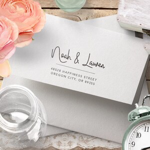 Return Address Stamp, Wedding Return Address Stamp, Custom Address ...