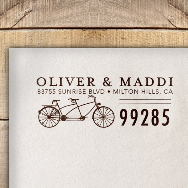 Tandem Bike Stamp - Etsy