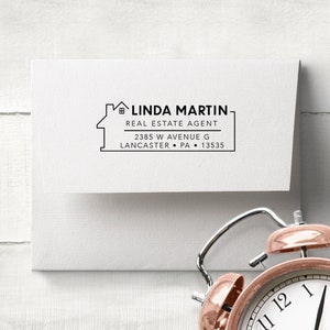 Real Estate Stamp Realtor Business Stamp Address Stamp With - Etsy