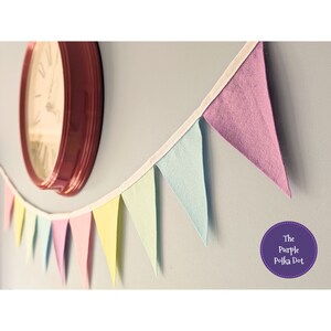 Felt Pastel Rainbow Bunting Garland Banner by the Metre - Etsy