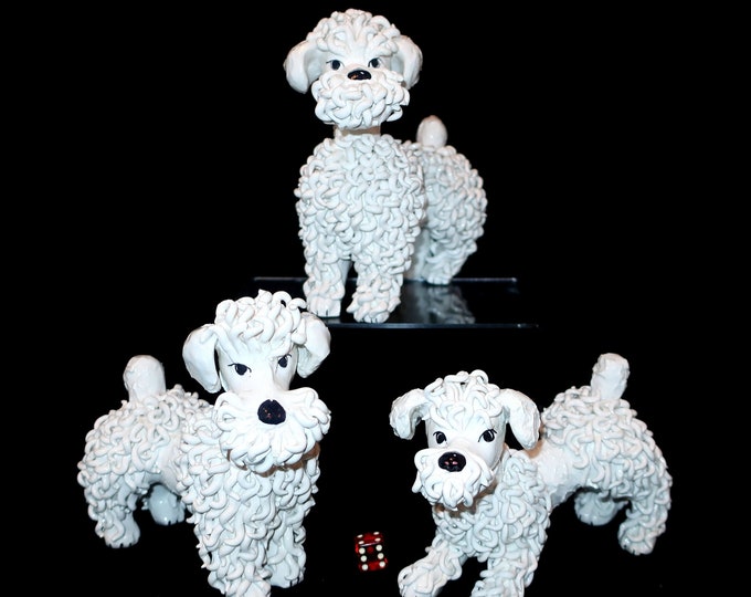 1950s ITALIAN SPAGHETTI POODLE Choose One Large White Ceramic Art ...