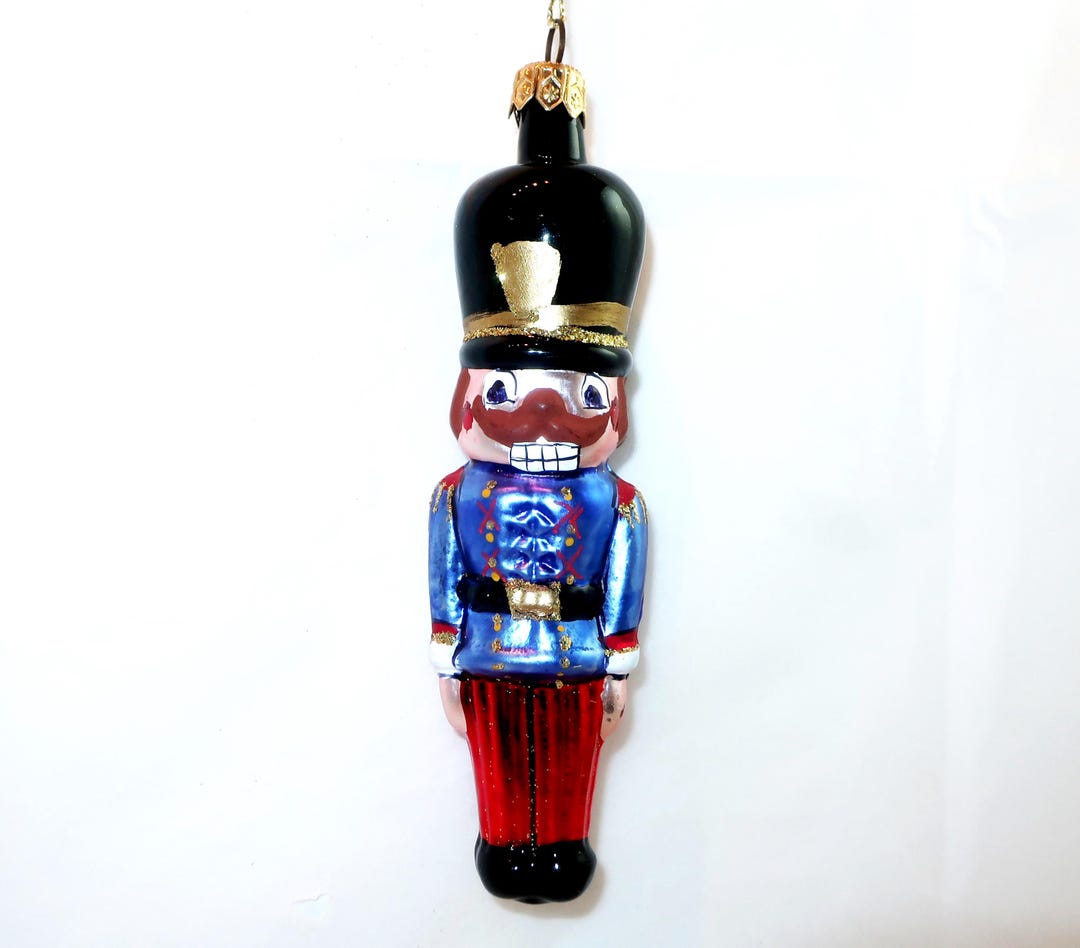 NUTCRACKER TOY SOLDIER by Laved Vintage Blown Figural Glass Christmas ...
