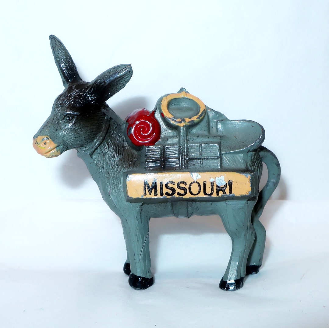 MISSOURI PROSPECTOR DONKEY Burro Mule Vintage Souvenir of Missouri ...