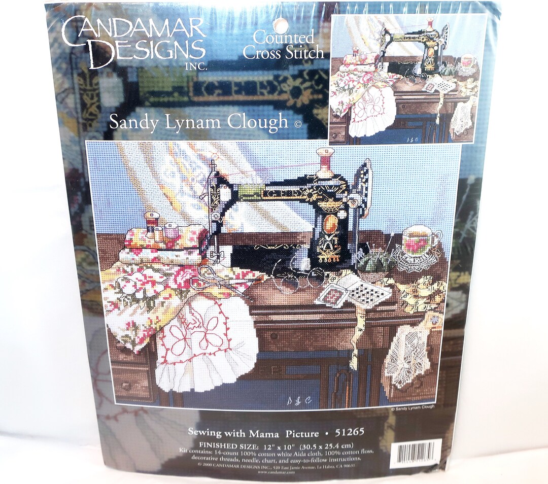 SEWING WITH MAMA Candamar Designs Counted Cross Stitch Kit 51265 12 X ...