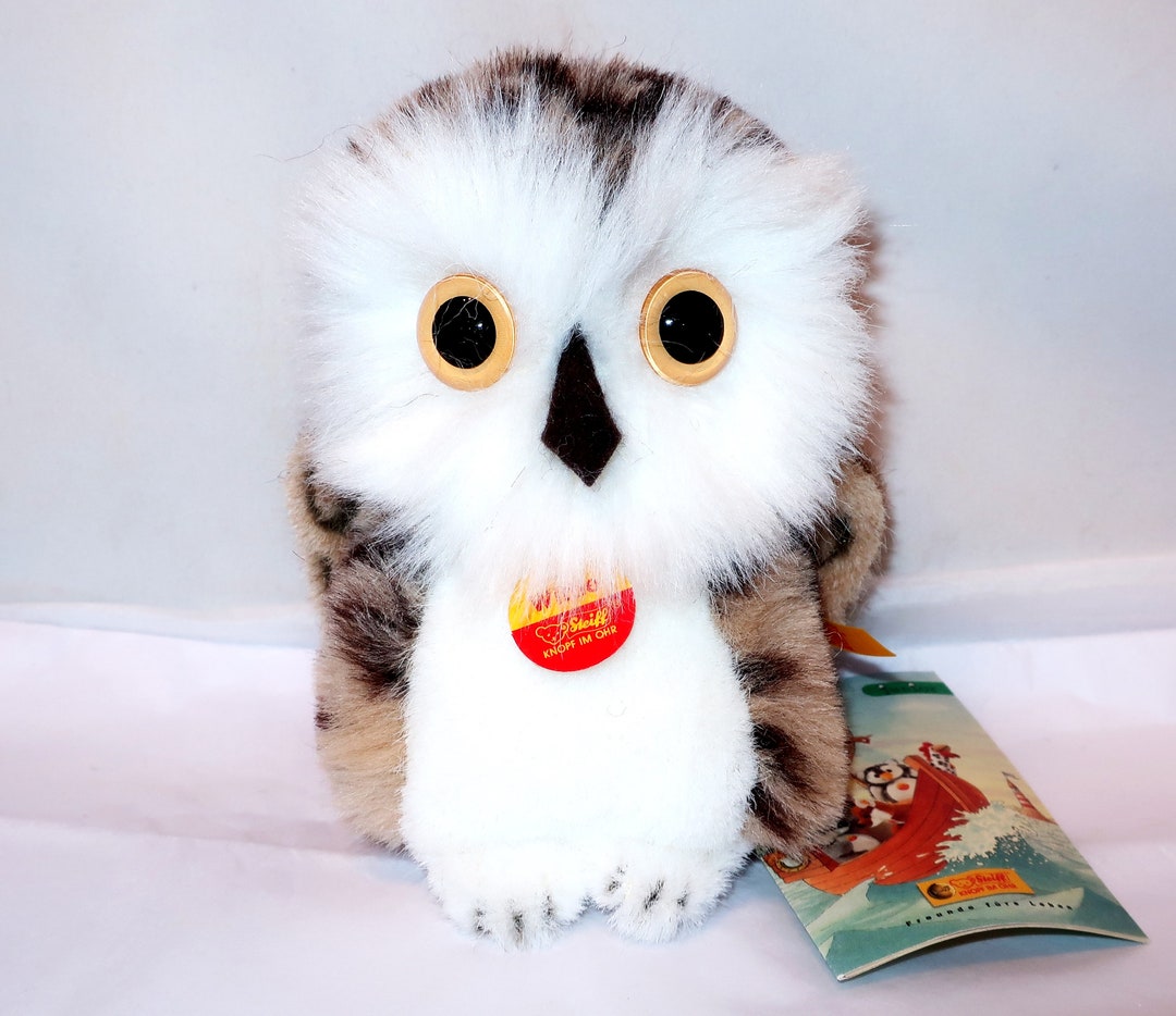 STEIFF WITTIE OWL 045608 5.5 Inch Steiff Junior White Plush Vintage ...