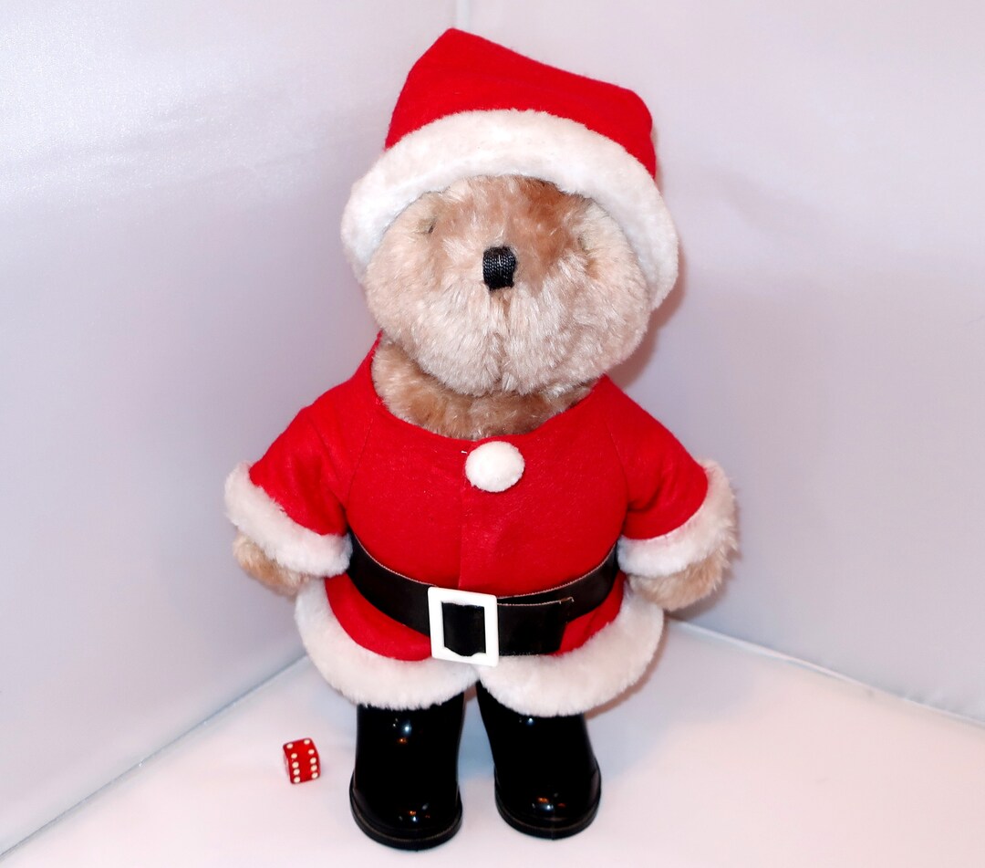 1983 SANTA PADDINGTON BEAR by Eden Stuffed Furry Plush Red - Etsy