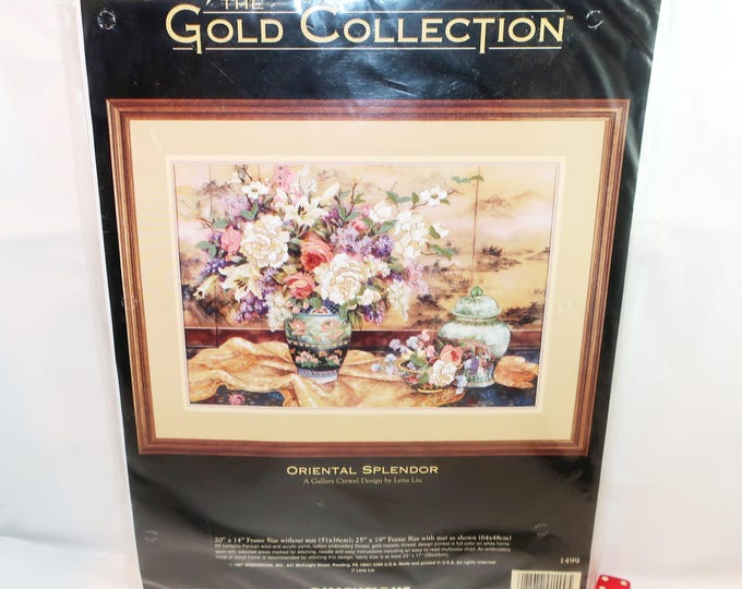 1997 ORIENTAL SPLENDOR Gold Collection Dimensions Gallery Crewel ...