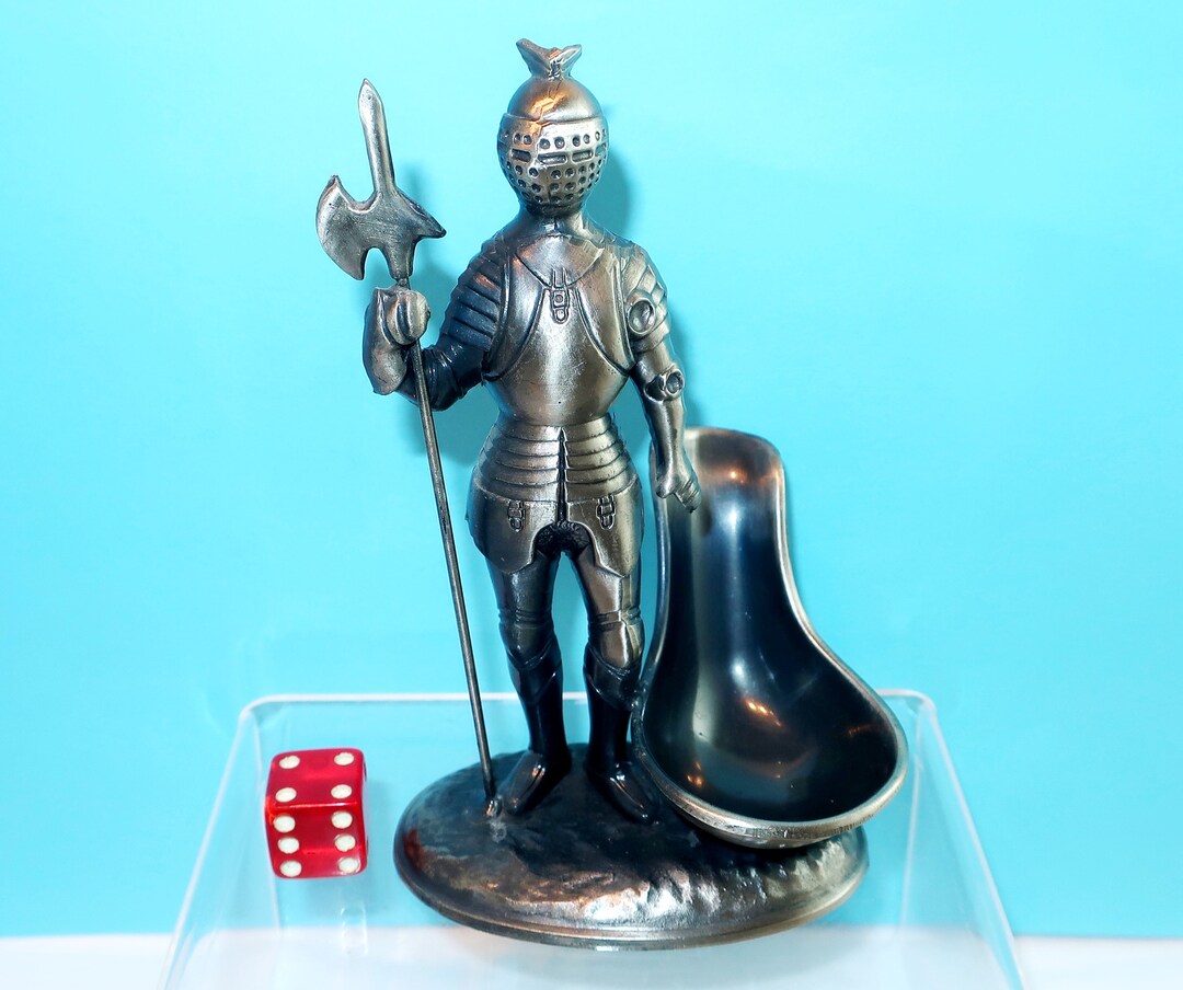 MEDIEVAL KNIGHT in ARMOR Pipe Stand Holder Rest Vintage Silver - Etsy