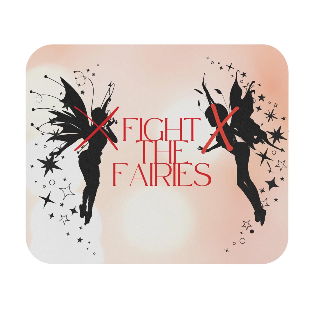 Rectangle Mouse Pad, Fight the Fairies, Supernatural Funny Quote, Desk ...