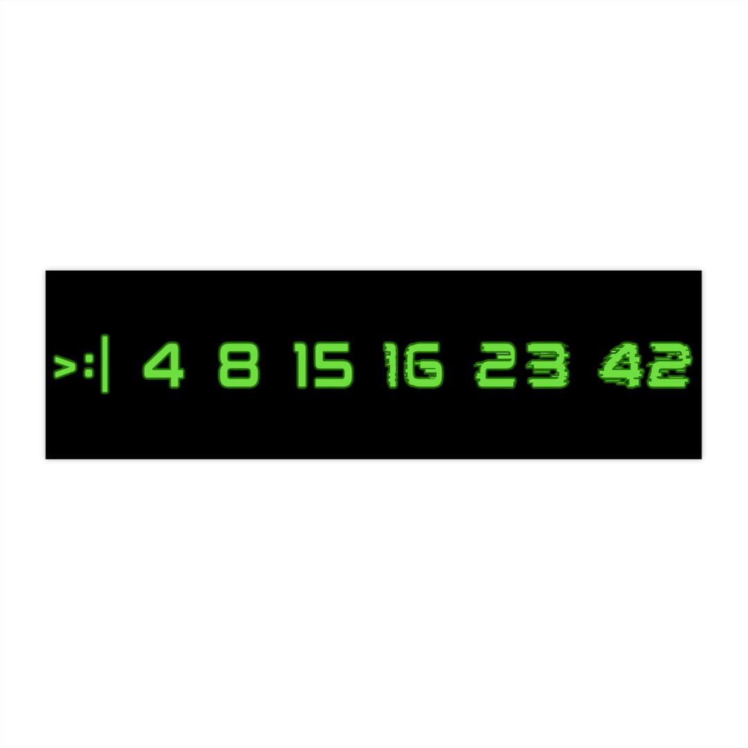 Mystical Lost Numbers Bumper Sticker: Retro Geek Car Decor - Etsy