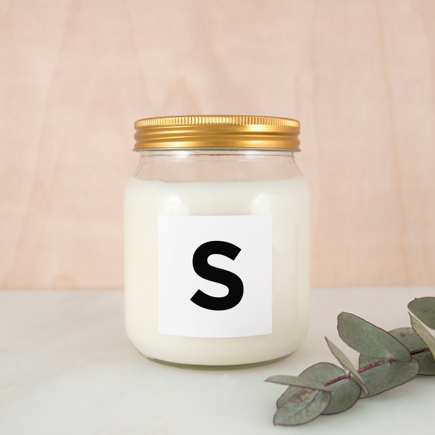 Personalised Letter Scented Soy Candle Monogram Candle - Etsy UK