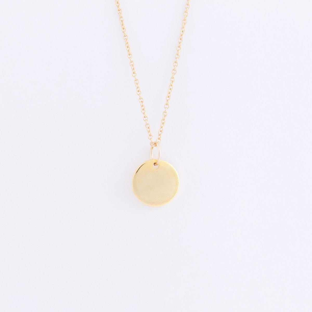 Gold Disc Necklace on a 14k Gold Filled Chain — Minimal Geometric ...