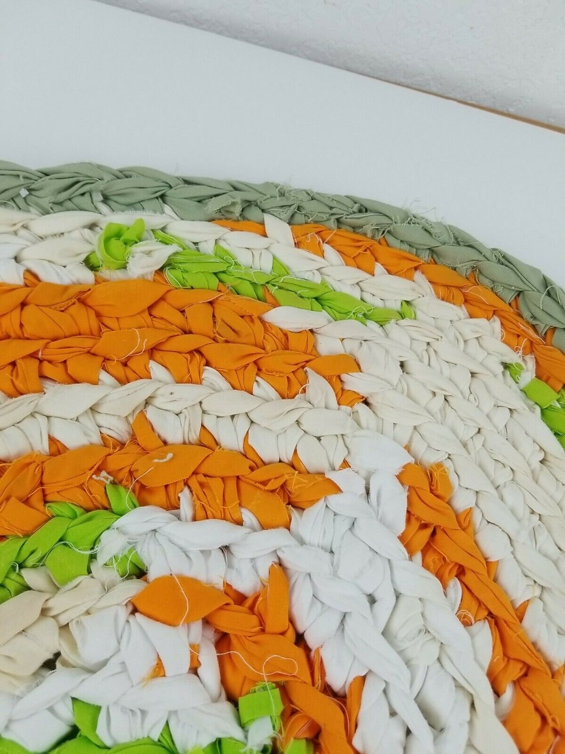 Cottagecore Raggedy Rug Crocheted Handmade Farmhouse Decor | Etsy