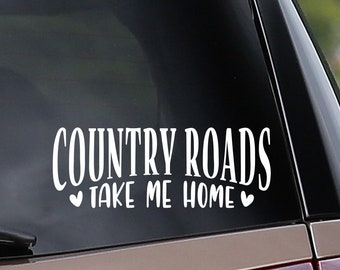 Country Roads Decal | Etsy