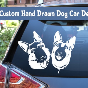 Custom Dog Decal Hand Drawn Personalized Decal Vinyl Decal - Etsy