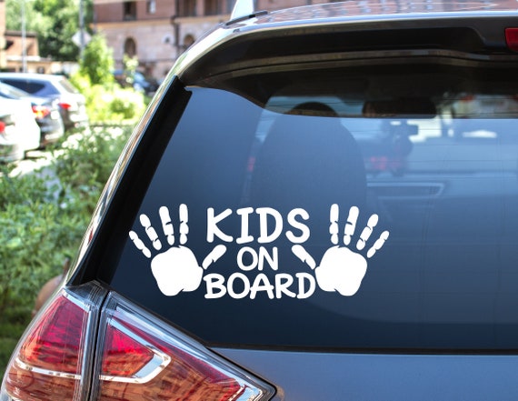 Kids on Board Vinyl Car Decal Car Safety Mother Father | Etsy