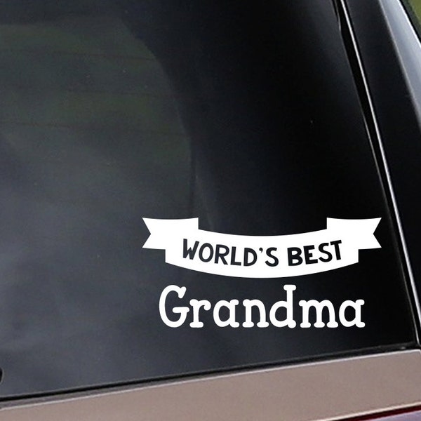 Grandma and Grandpa Window Sticker - Etsy