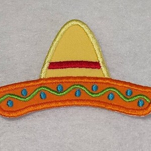 Sombrero Hat Embroidery Applique Patch, Iron on or Sew on Options, 3 ...