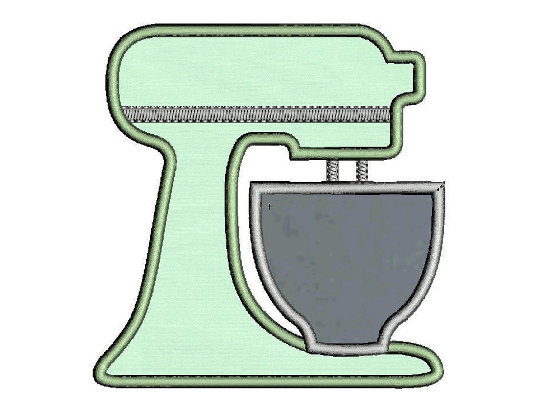 Monogram Kitchen Mixer Embroidery Applique Patch Iron on or Sew on ...