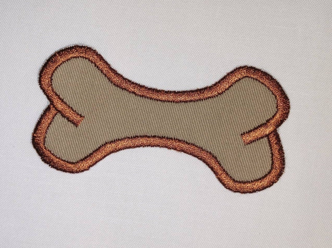 Dog Bone Iron on Embroidery Applique Personalized Monogram Pet Decal ...