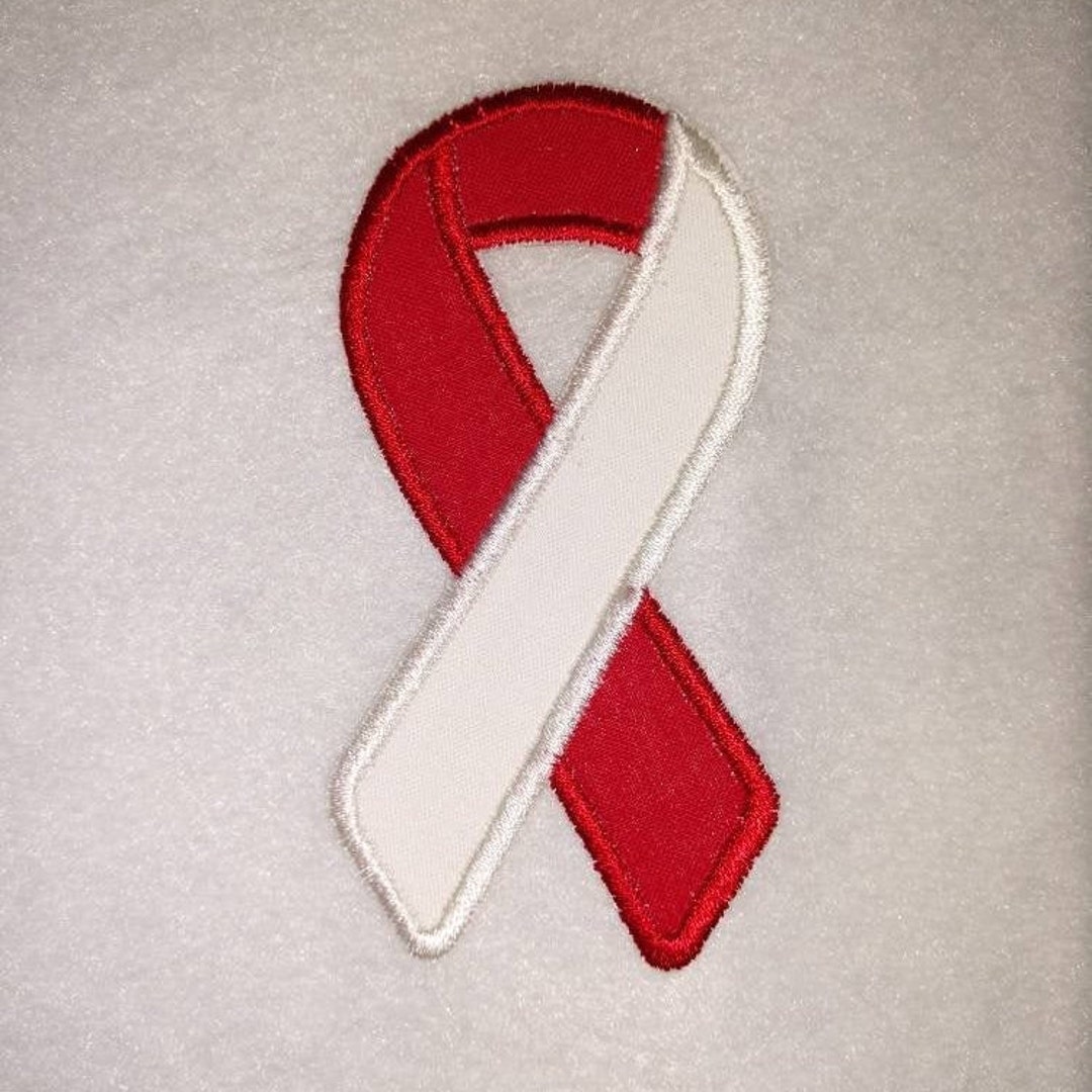 Oral Cancer Awareness Ribbon Iron on Embroidery Applique Patch. Sew on ...