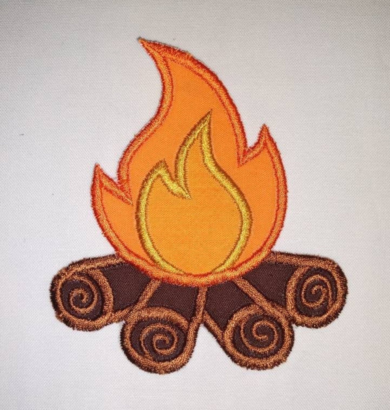 Campfire Iron on Embroidery Applique Outdoor Camping Patch - Etsy