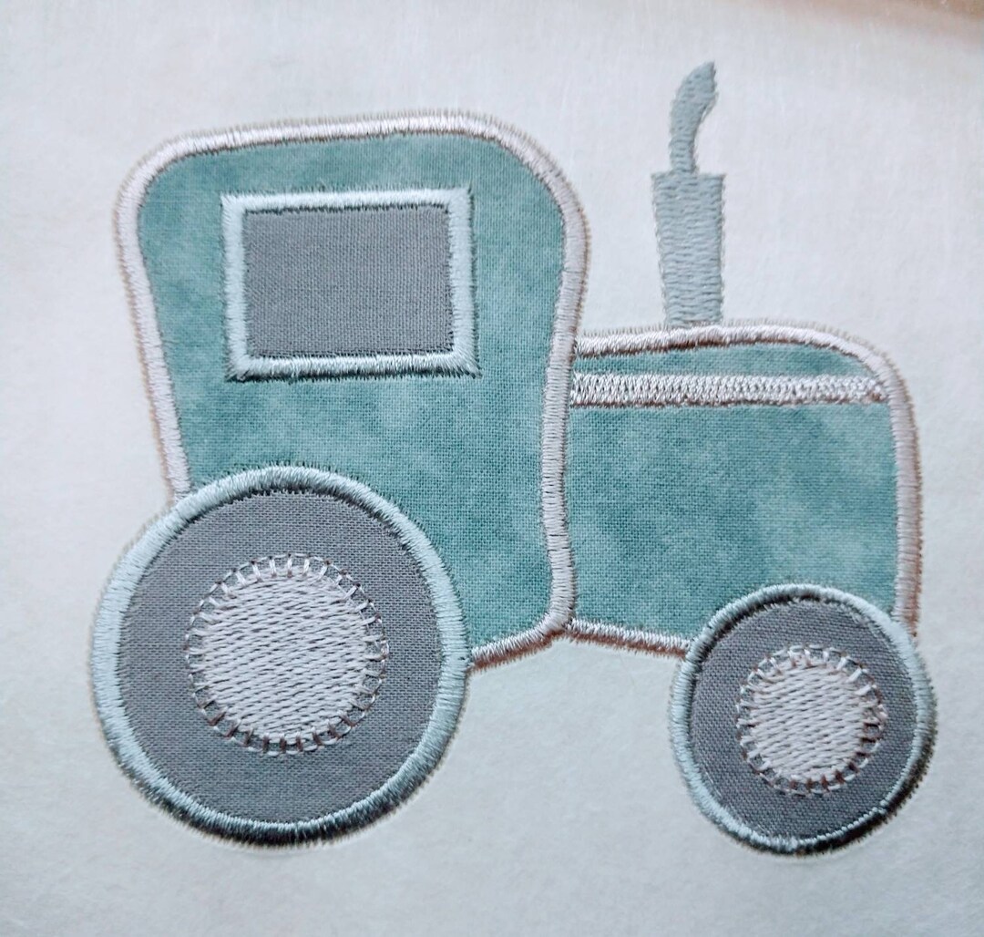 Iron on Applique Farm Tractor Embroidered Patch Children Kids Boys ...
