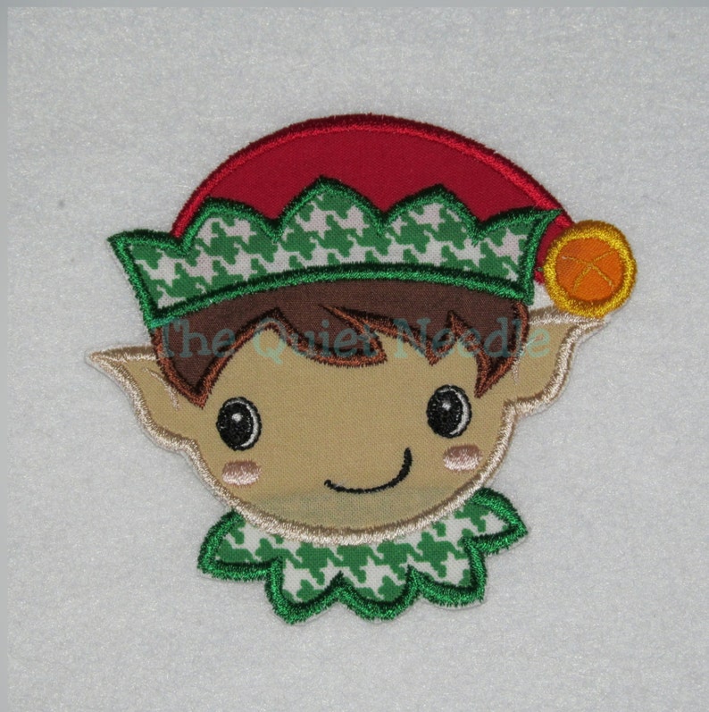Boy Elf Iron on Christmas Applique Embroidered Patch MADE to - Etsy