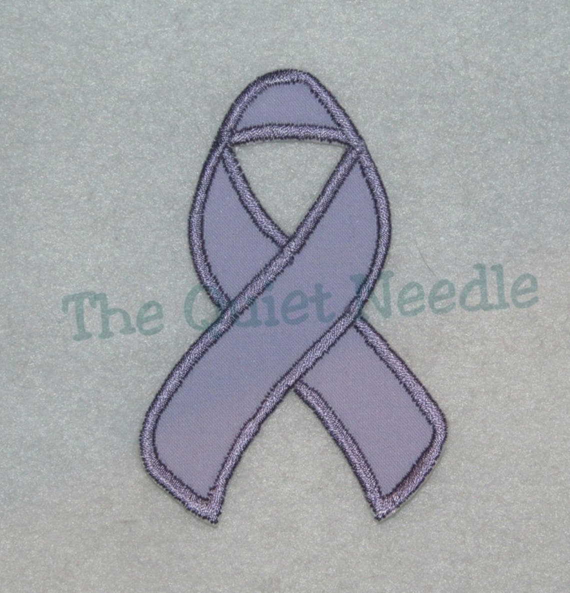 Lavender Cancer Awareness Ribbon Iron on Embroidered Applique - Etsy