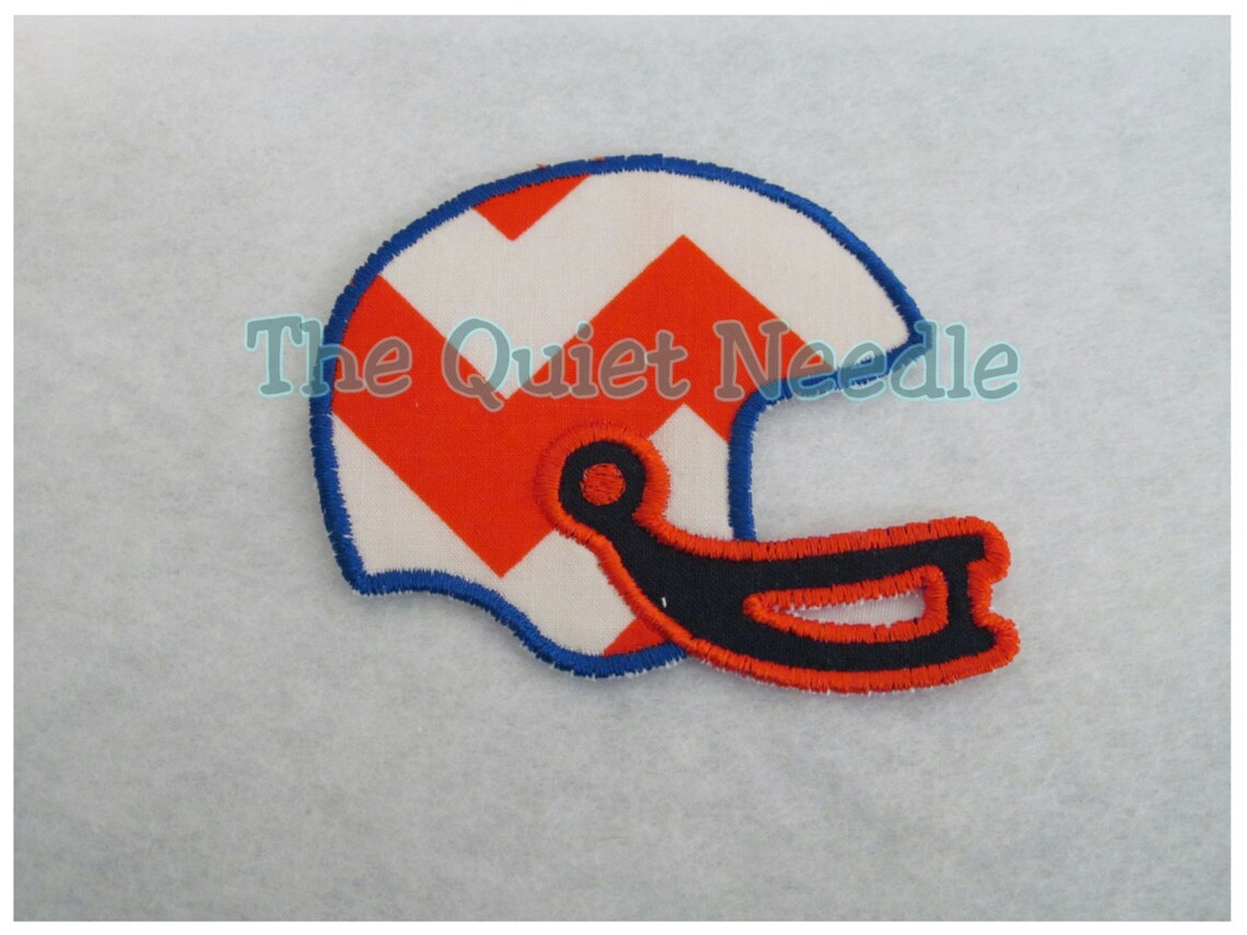Football Iron on football Helmet Embroidered Applique Patch | Etsy