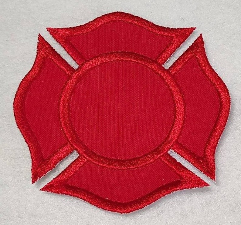Firefighter Maltese Cross Embroidery Applique Patch Iron on - Etsy