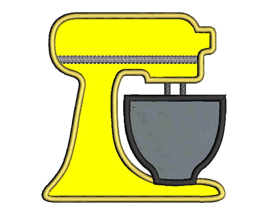 Monogram Kitchen Mixer Embroidery Applique Patch Iron on or Sew on ...