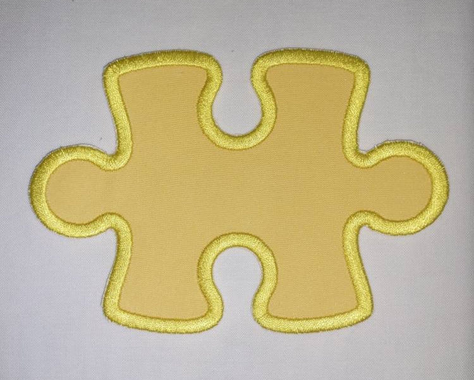 Monogram Puzzle Piece Embroidery Applique Patch. Iron on or Sew on ...