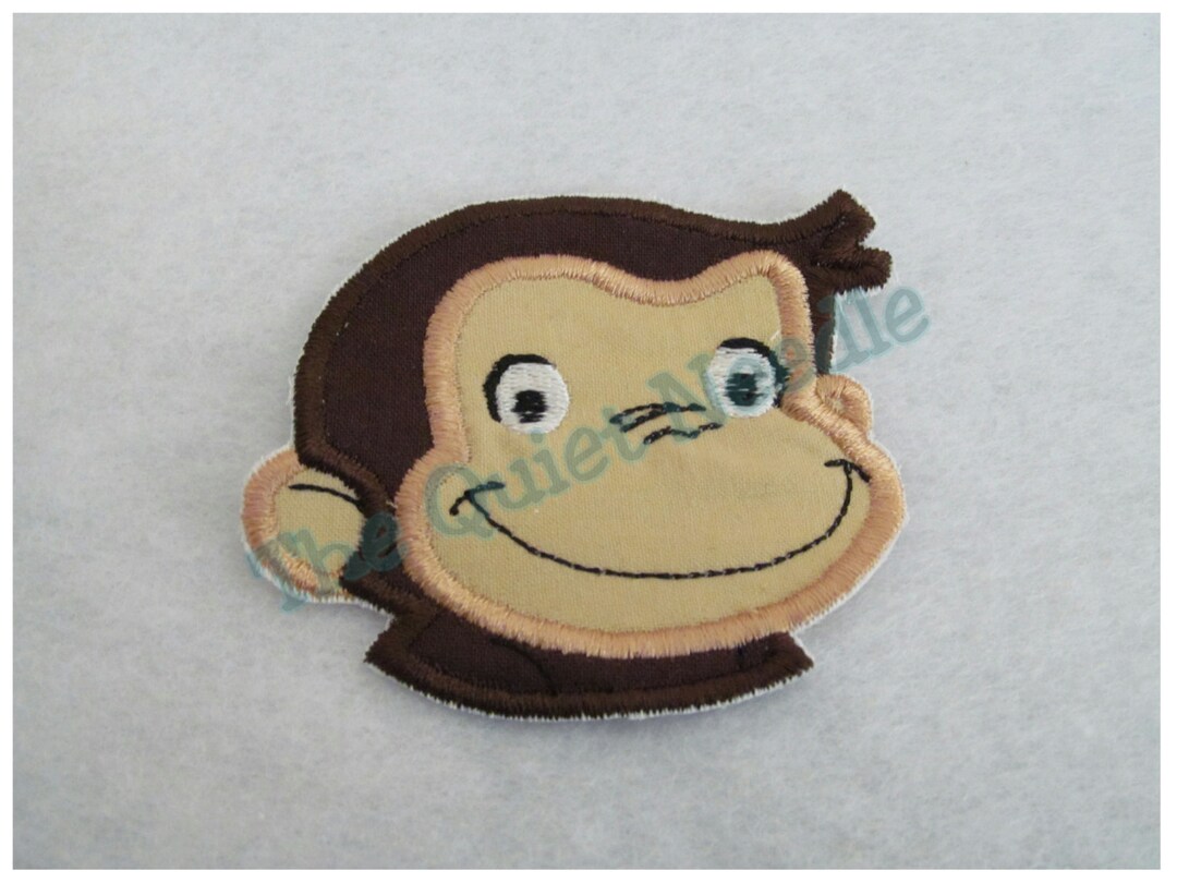 Curious George Iron on - Embroidered Monkey Applique Patch - MADE to ...