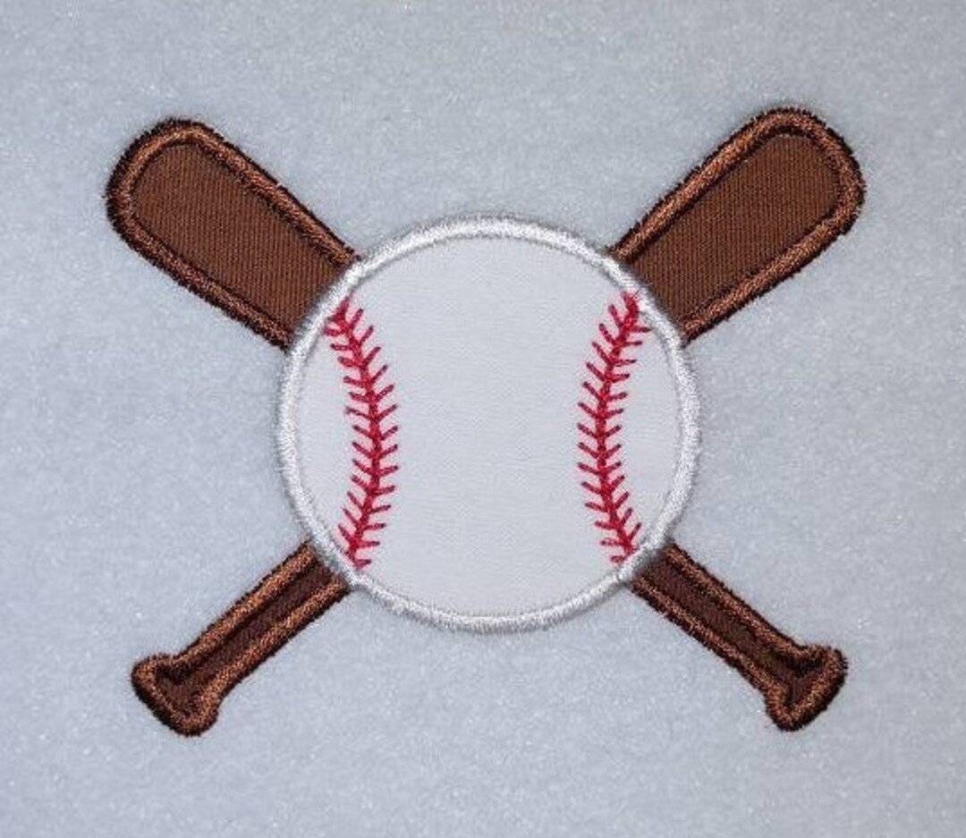Baseball and Bats Iron on Embroidered Applique Patch Custom Requests ...