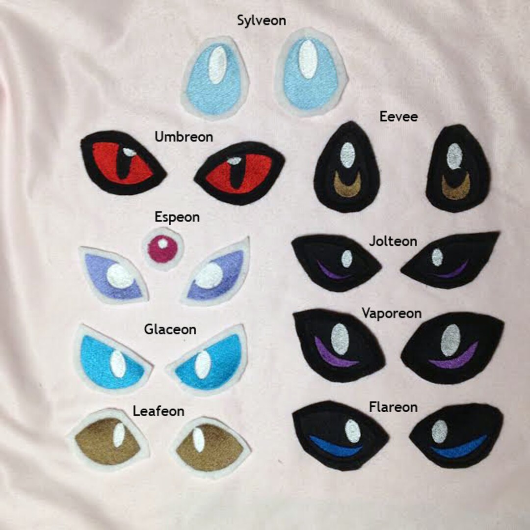 Eevolution Embroidered Eye Patch Applique Sets choose One or All Made ...