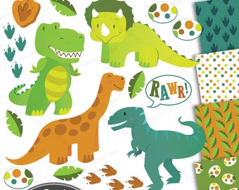 Dinosaur Clip Art - Etsy
