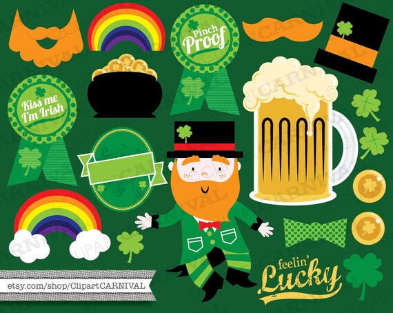 St. patrick's Day Clip Art for commercial and personal use | Etsy