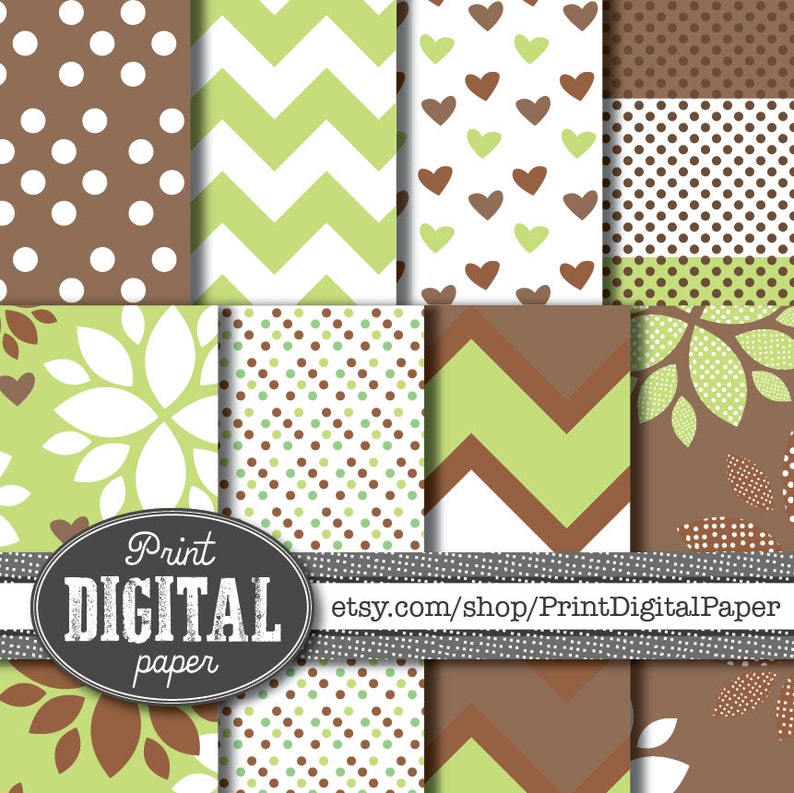 Instant Download Digital Paper Patterns Pack of 8 Papers for ...