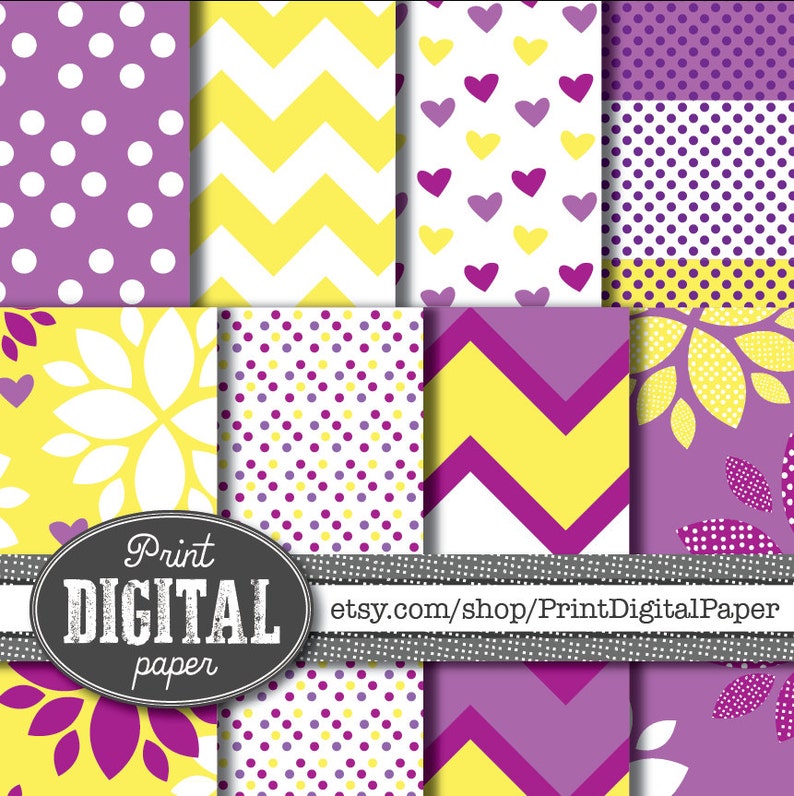 Instant Download Digital Paper Patterns Pack of 8 Papers for - Etsy