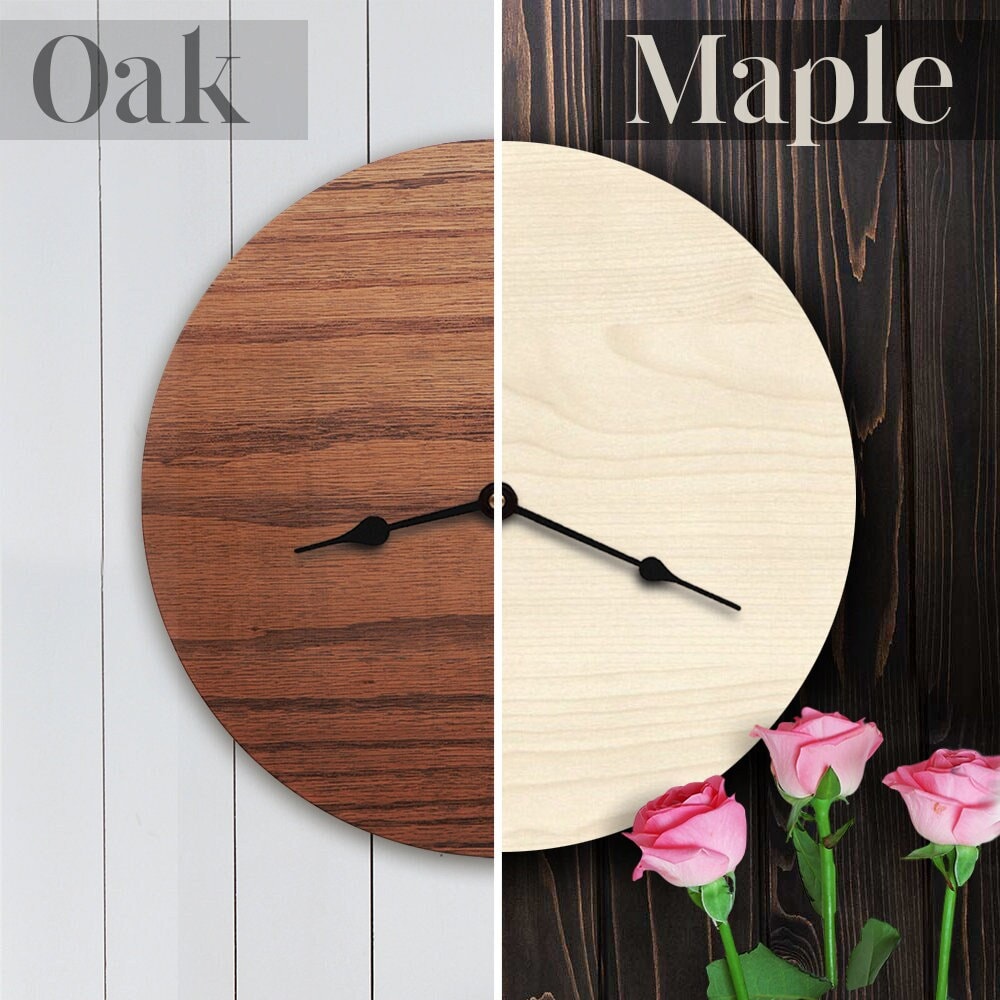 Personalized Memorial Clock for Dad: Engraved Oak Wood - Etsy