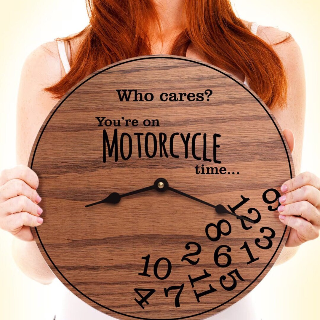 Funny Motorcycle Time Clock - Gift for Biker, Harley Rider - Etsy
