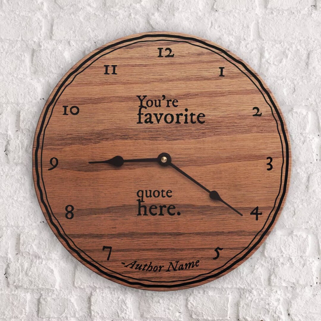 Custom Quote Wood Clock: Personalized Engraved Gift - Etsy