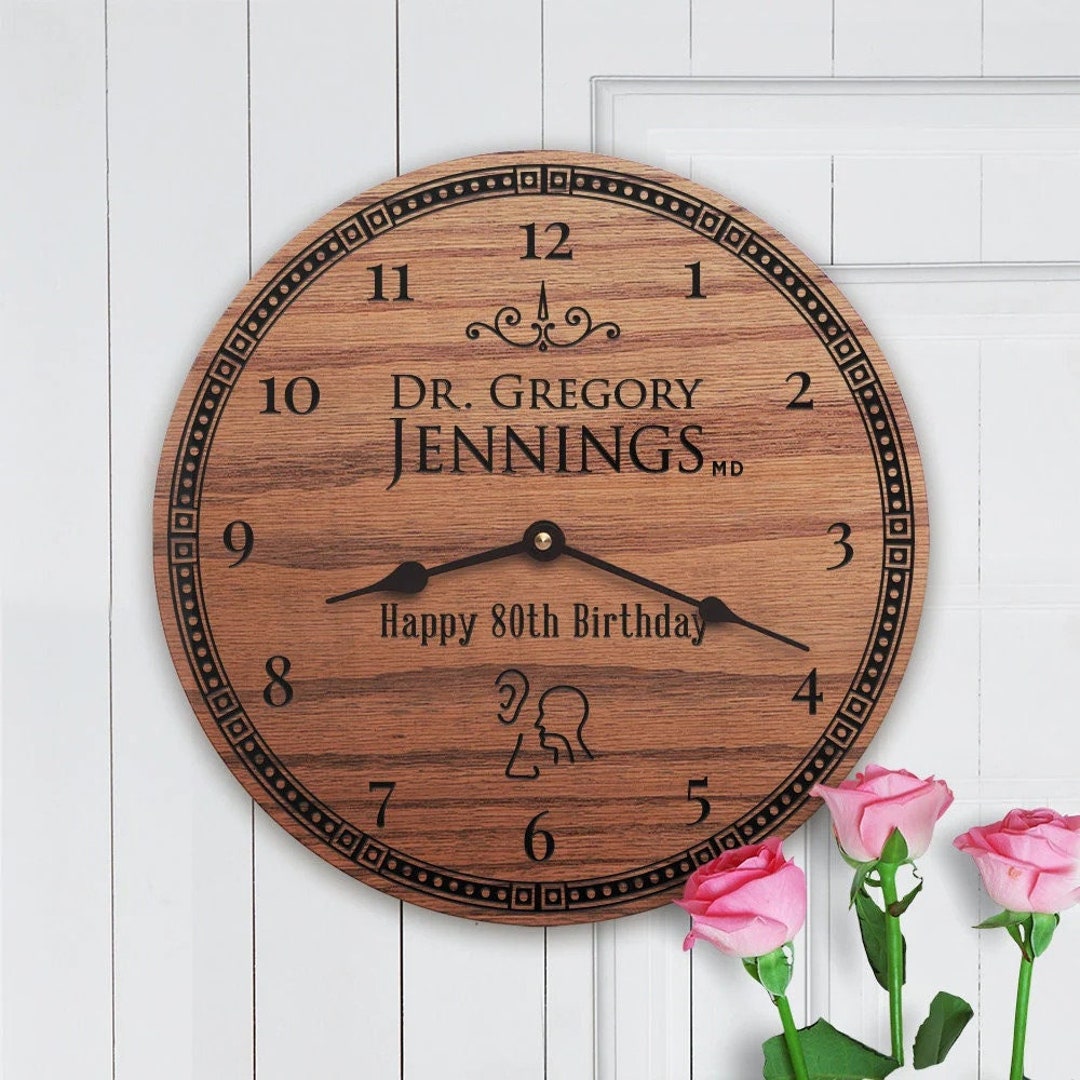 Personalized Gift for ENT Doctor: Engraved Otolaryngologist Clock - Etsy