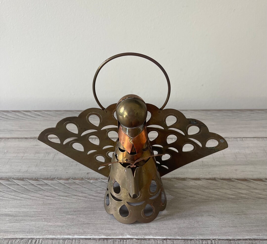 Vintage Brass and Copper Angel Vintage Brass Decor Mantle Decor ...