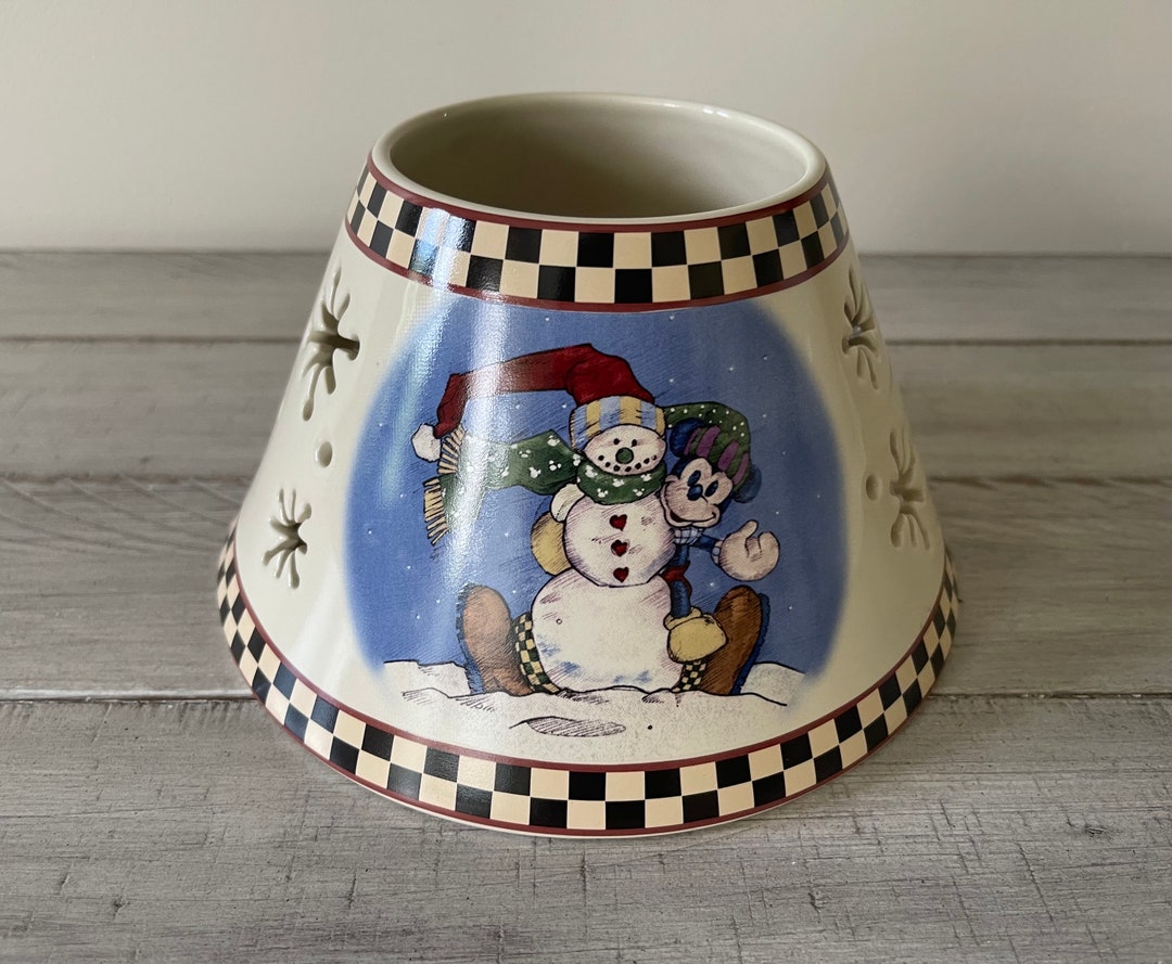 Large Christmas Candle Shade Mickey Mouse Candle Shade Vintage ...