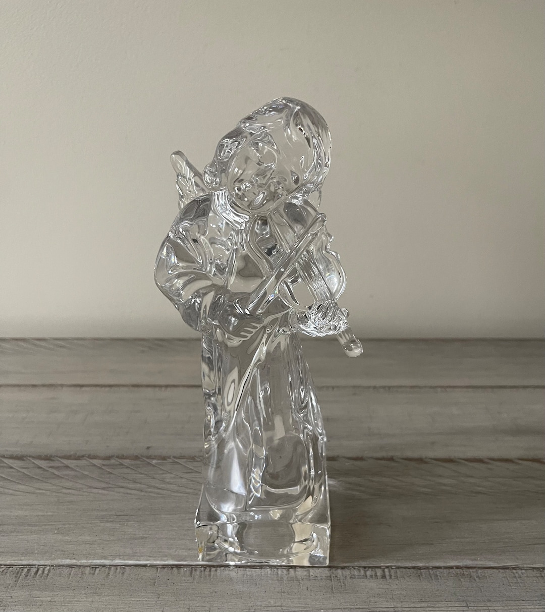 Vintage Mikasa Crystal Angel With Violin Mikasa Solid Lead Crystal ...