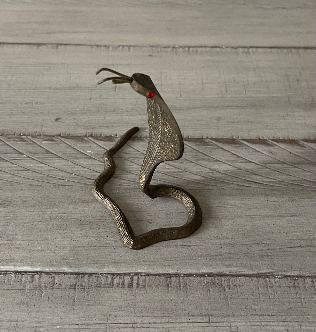 Vintage Brass Snake Vintage Brass Decor Mid Century Decor Snake Decor ...