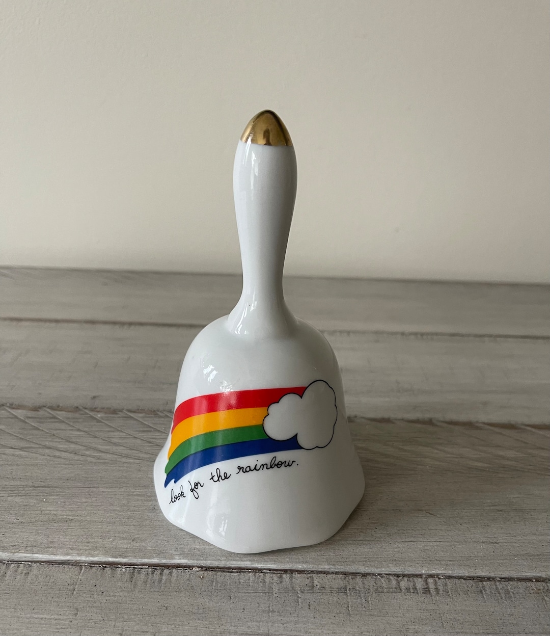 Vintage Ceramic Rainbow Bell: Retro Decor - Etsy