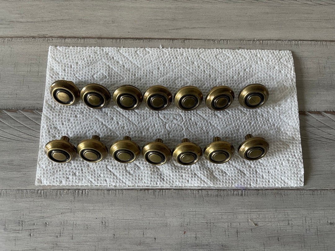Vintage Amerock Brass Knobs Vintage Brass Cabinet Knobs Amerock Bullseye Brass Decor Vintage ...